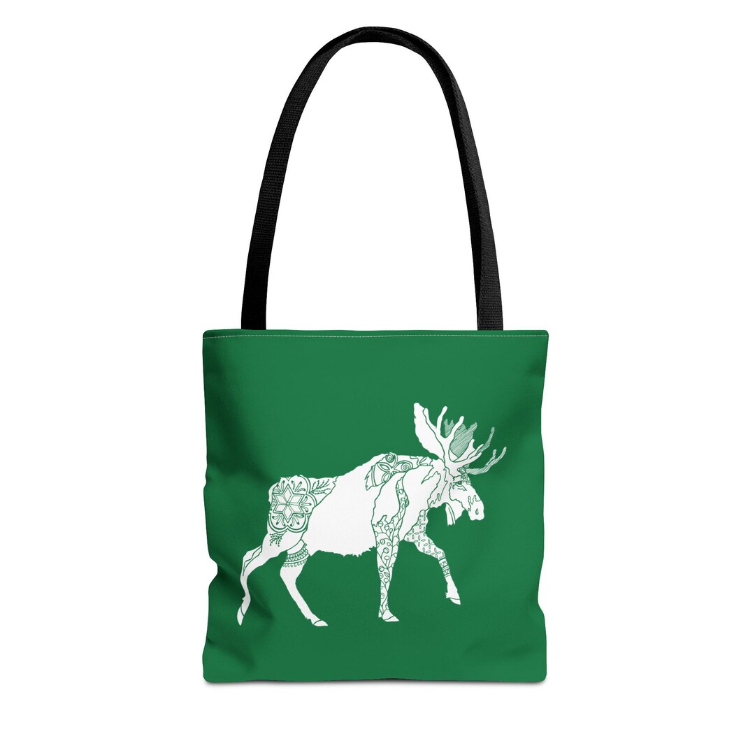 Moose Tote Bag With Wabanaki-inspired Design, Eco-friendly Carryall ...