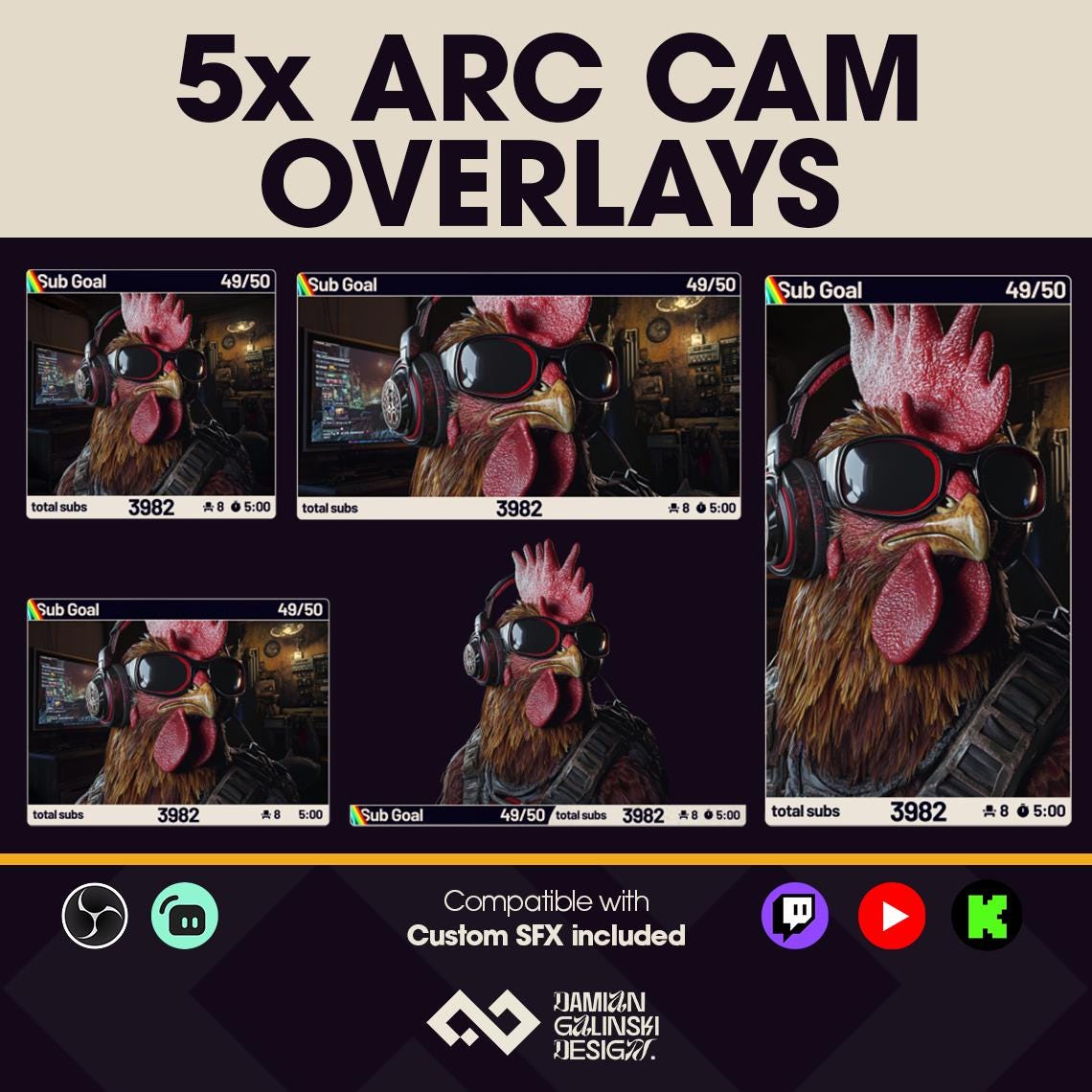 ARC Camera Overlays BUNDLE | Twitch, Youtube, Kick | Extraction ...