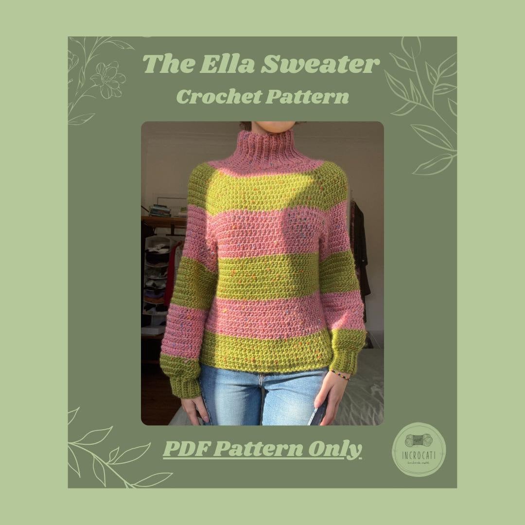 Ella Sweater Crochet Pattern - PDF Crochet Pattern - Beginner Friendly ...
