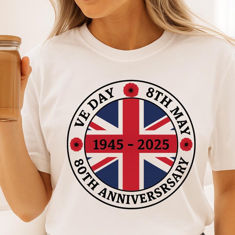 Ve Day 80th Anniversary Bundle 10+ Png, UK Flag Tshirt, Remembrance Day ...