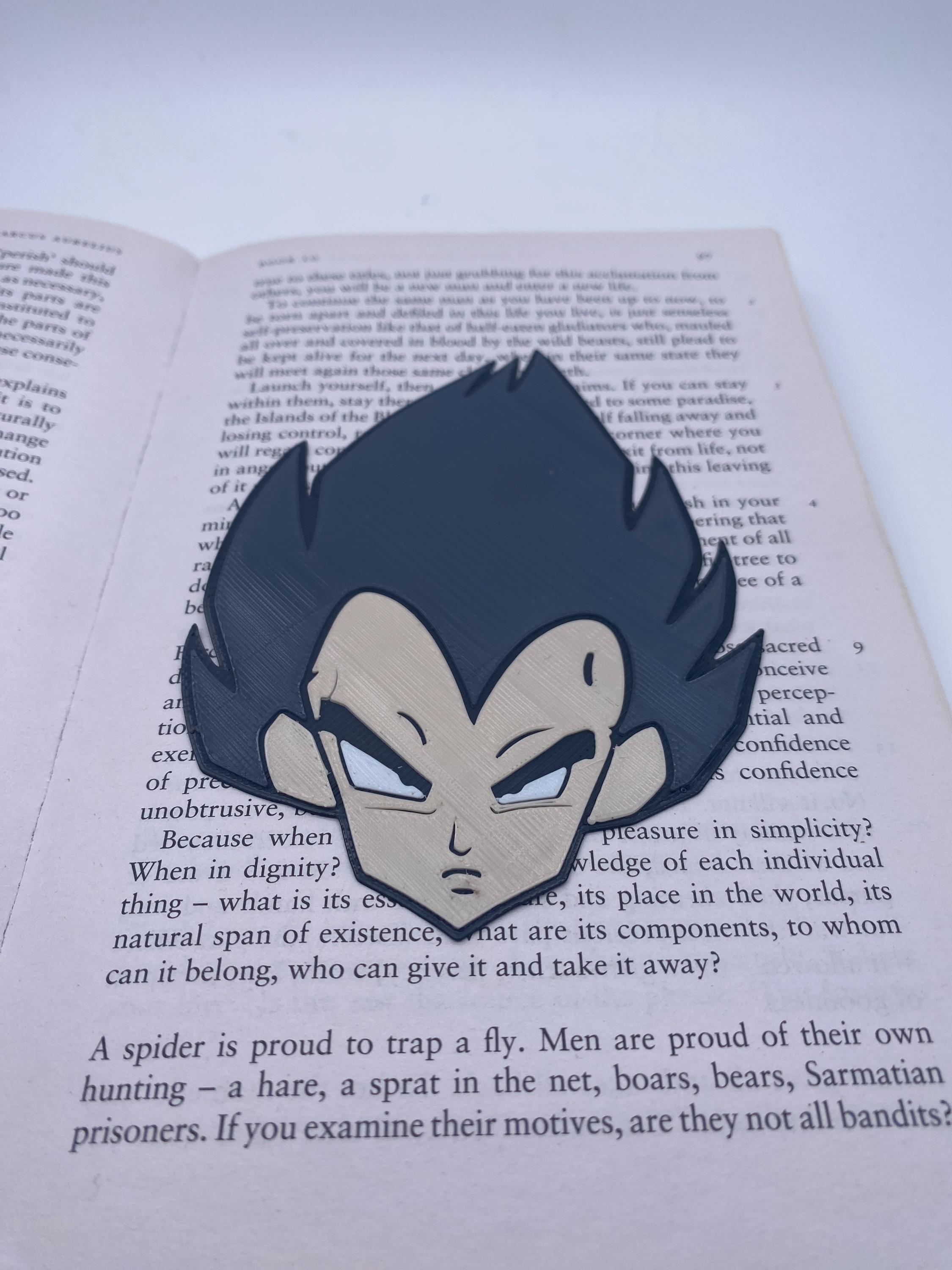 Dragon Ball Inspired Vegeta Anime Bookmark - Etsy