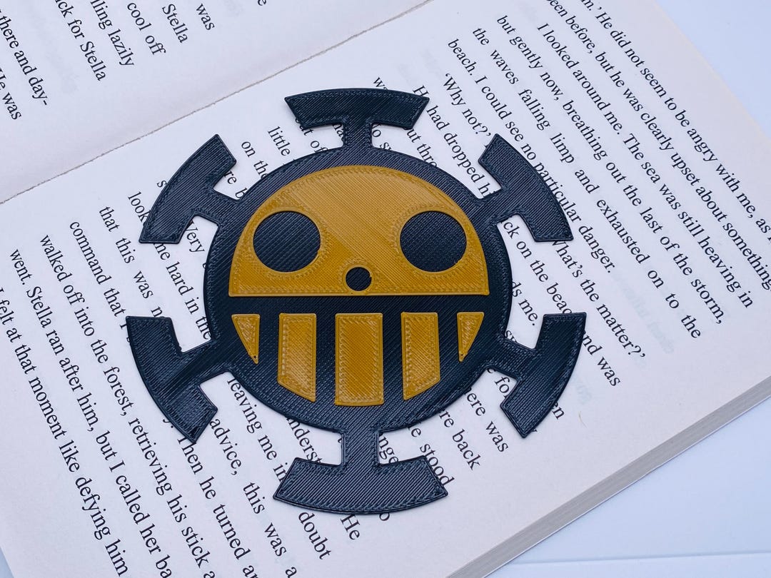 One Piece Inspired Heart Pirates Crew Logo Bookmark - Etsy