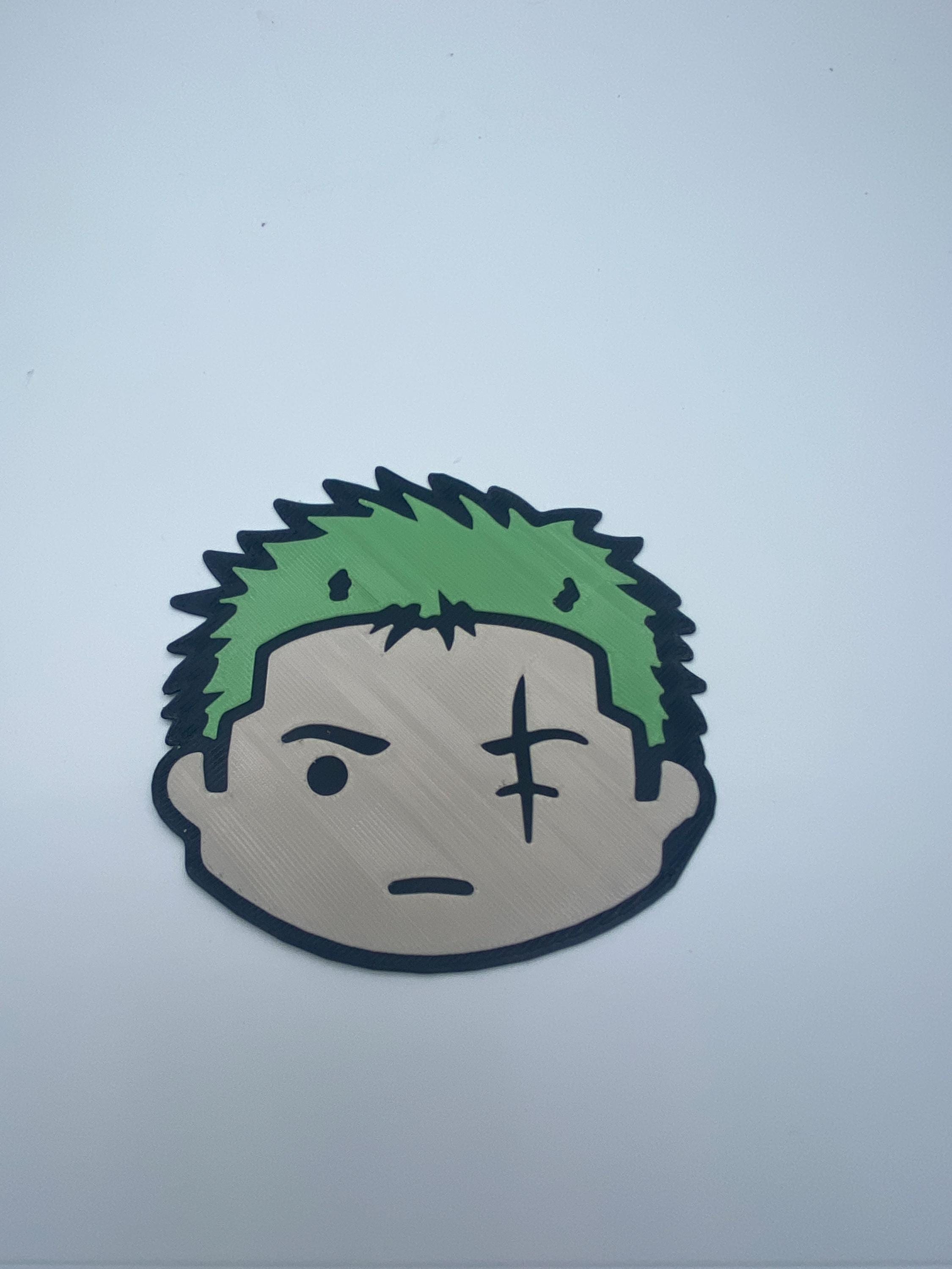 One Piece Inspired Zoro Chibi Head Anime Bookmark - Etsy
