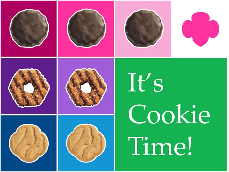 Girl Scout Cookie Booth Stand Sign (18x24") - Girl Scout Cookies 2025 ...