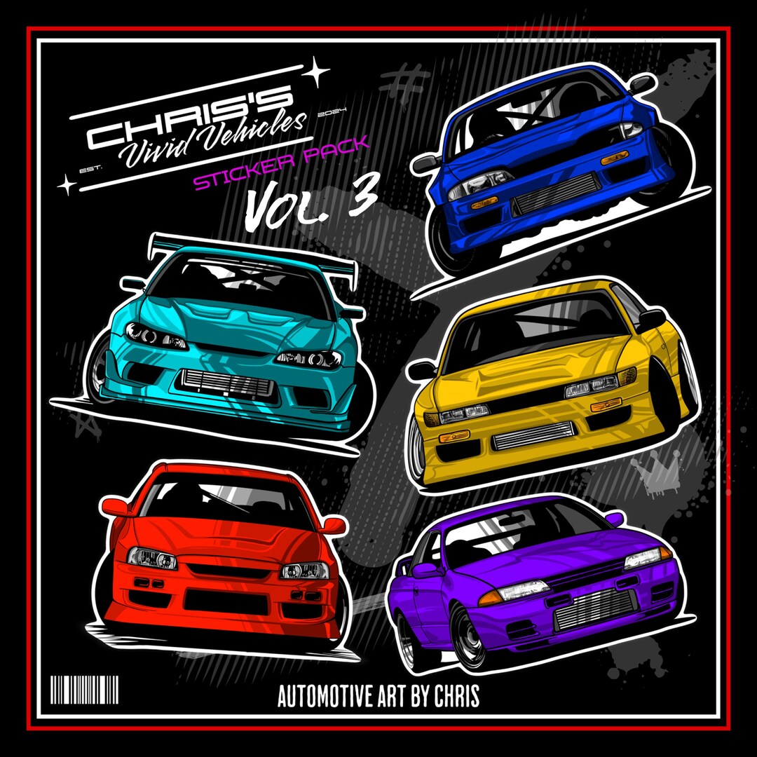 JDM Car Sticker Pack Vol.3 | Tuner PNG Graphics (digital Download) - Etsy
