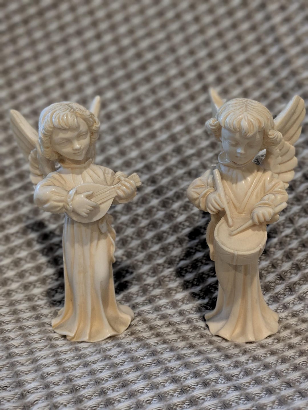 Bianchi Alabaster Set of 2 Angels Italian - Etsy