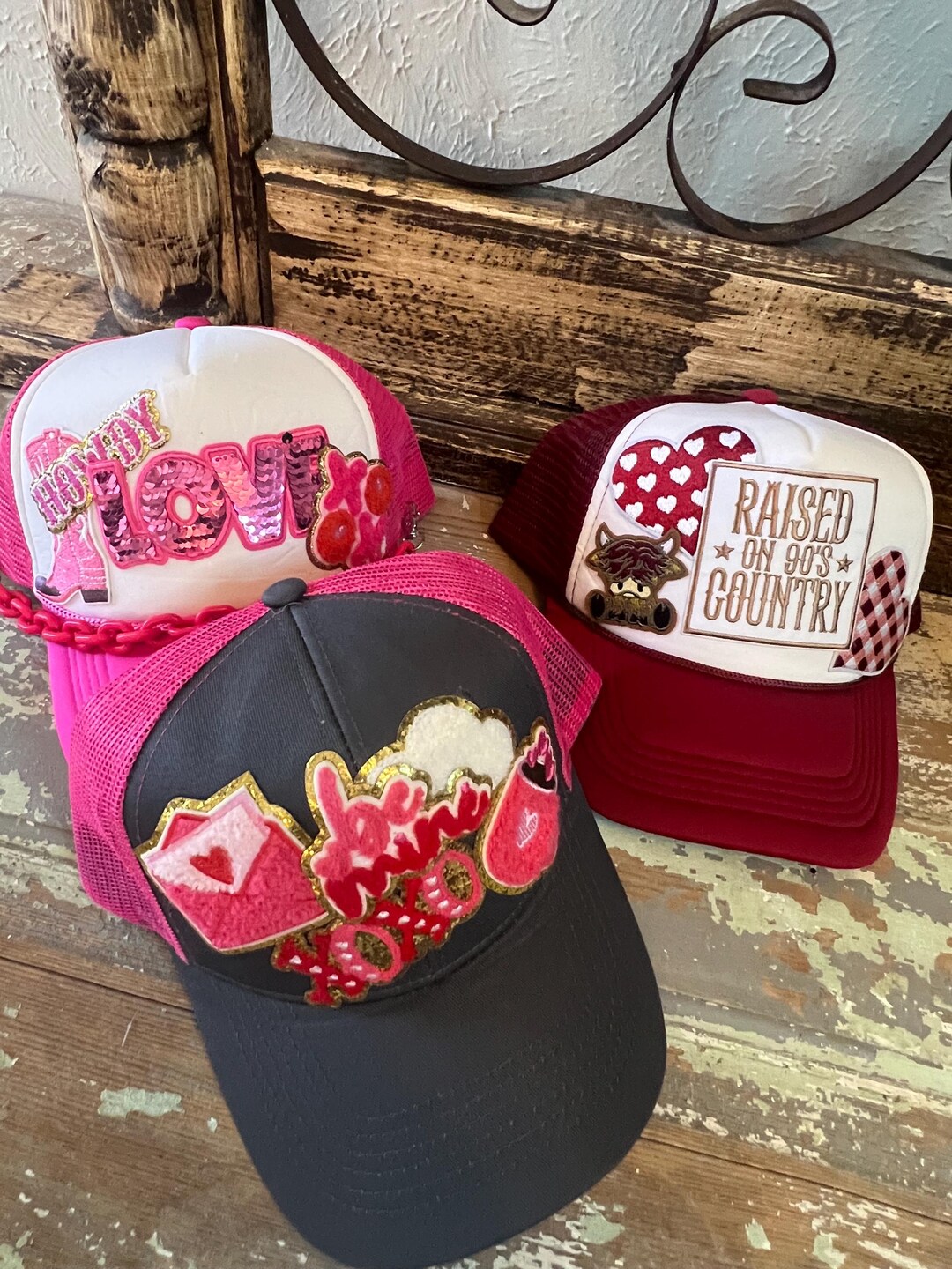 Trucker Hats With Funny Valentines Patches. Cute Trucker Hats . Lots of ...