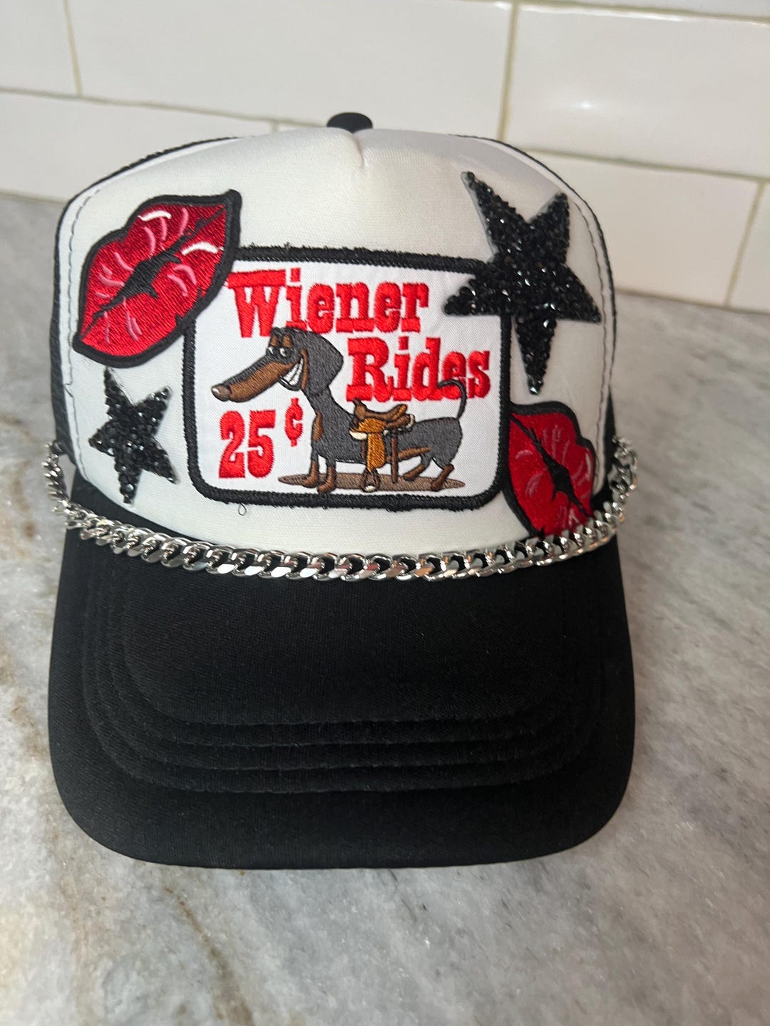 Weiner Rides With Kisses Trucker Hat. - Etsy
