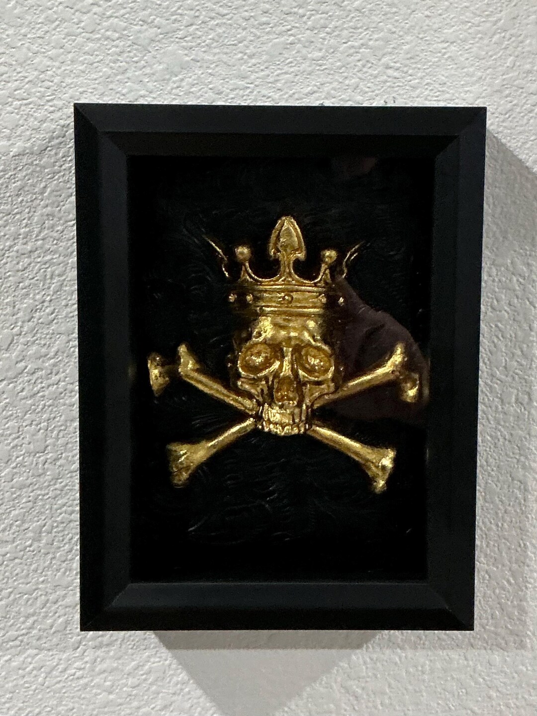 Gold Skull Inside Shadow Box - Etsy