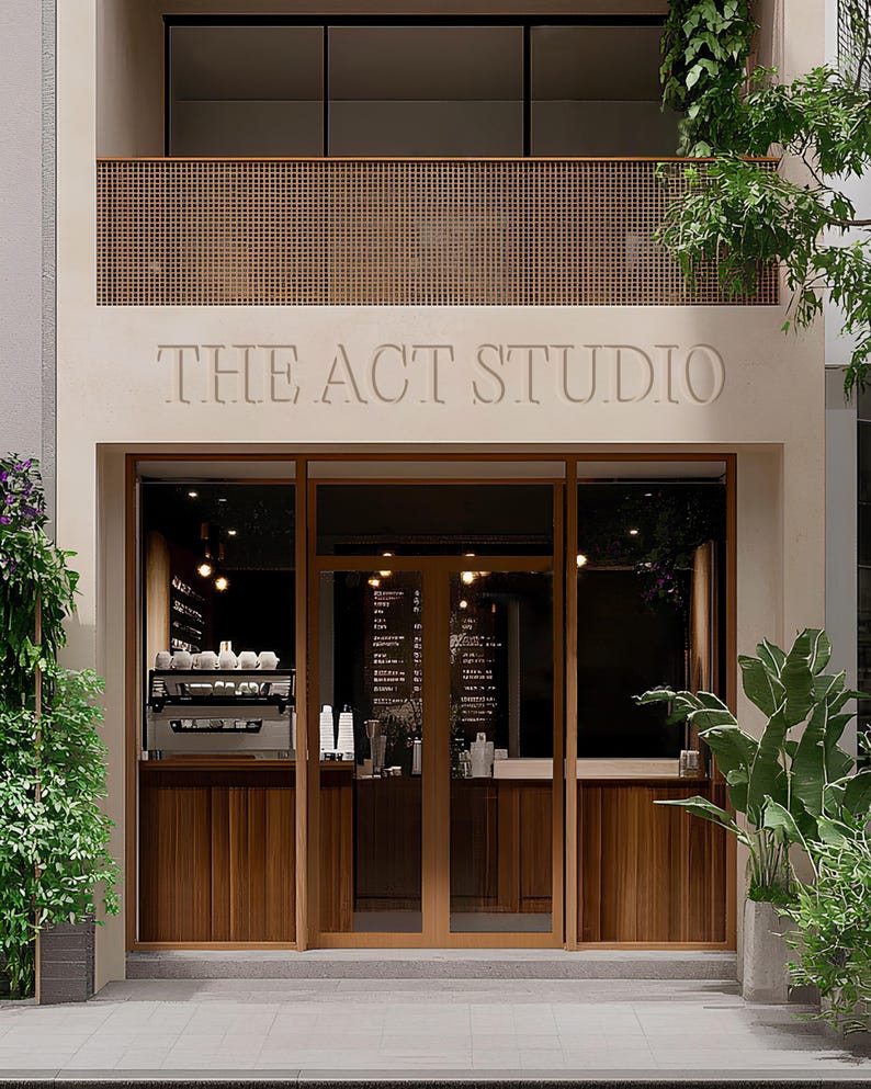 Restaurant Signage Mockup, Cafe Logo Mockup, Realistic Storefront ...