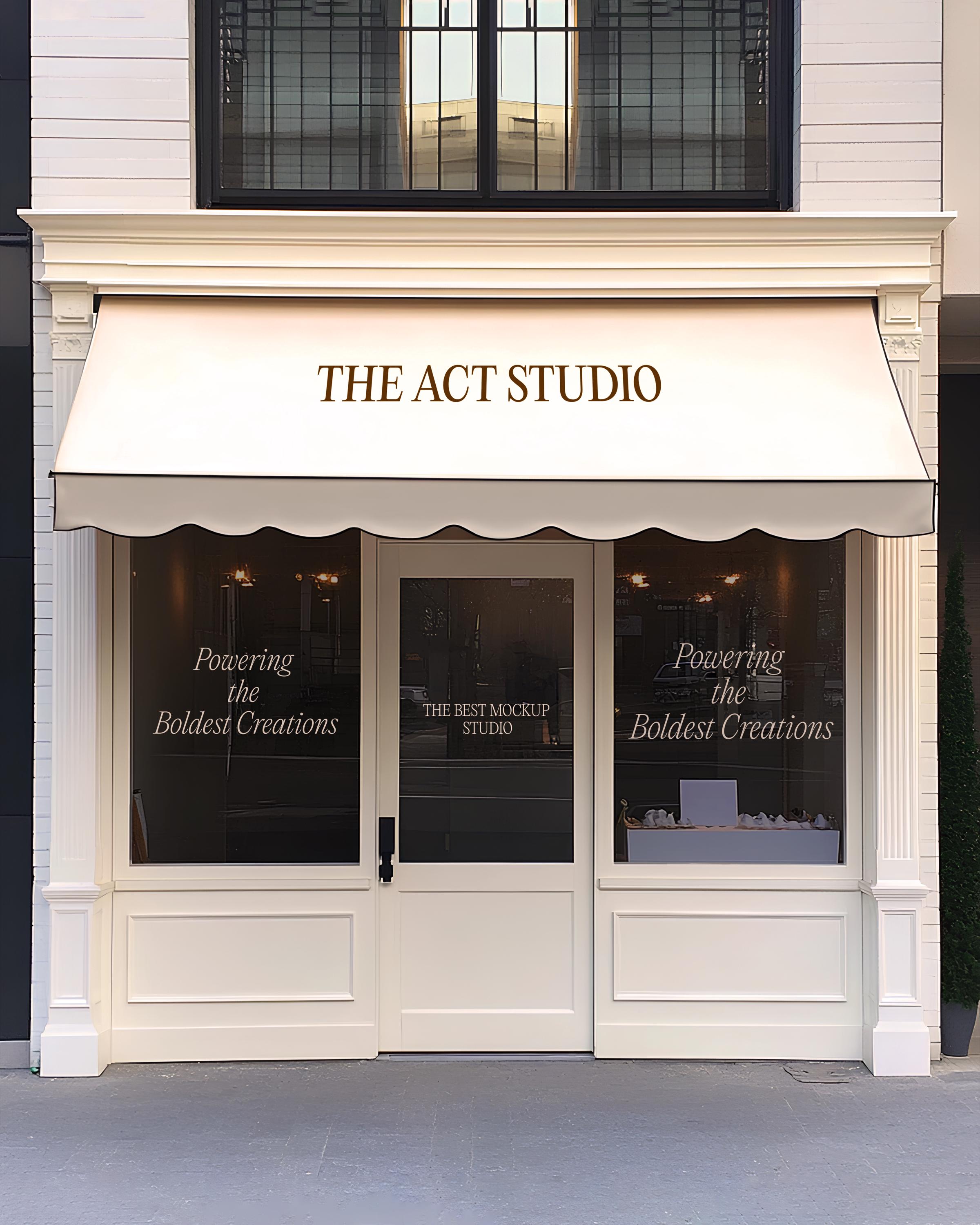 Storefront Window Signage Mockup, Logo Aesthetic Minimalist Mockup ...