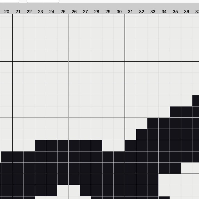 The Hyperpigmentation Alpha Chart Tapestry Crochet Pattern Cross Stitch ...