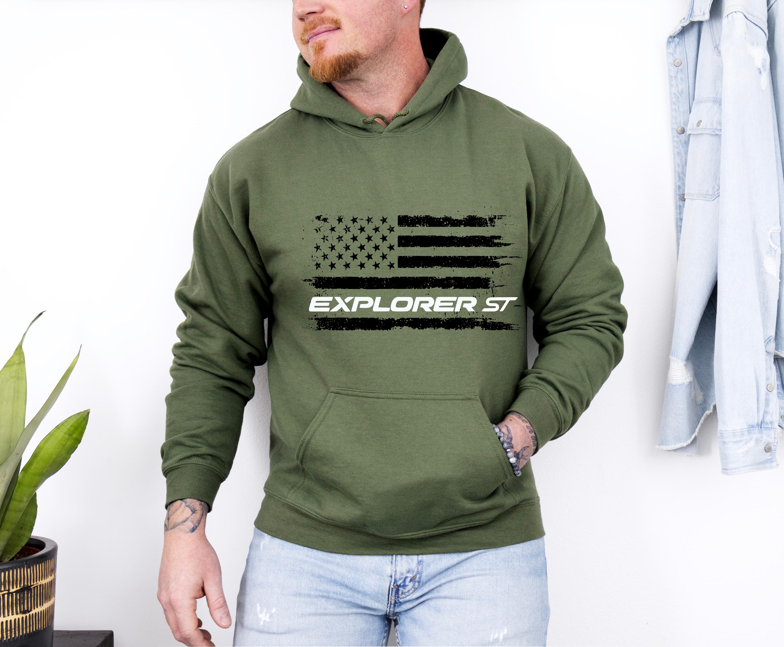 Ford Explorer ST Hoodie | American Flag Explorer Sweatshirt | Gift for ...
