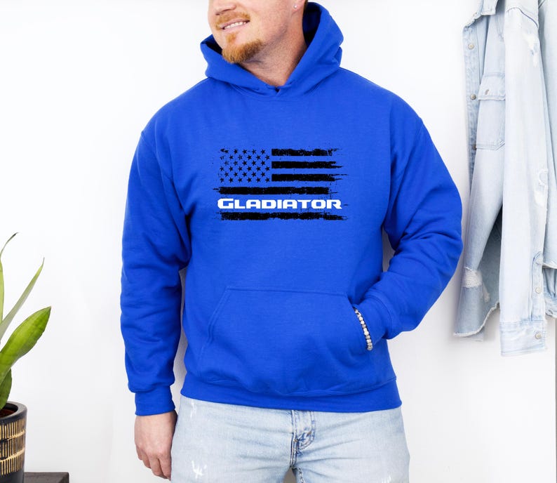 American Flag Gladiator Unisex Heavy Blend™ Pullover Hoodie ...