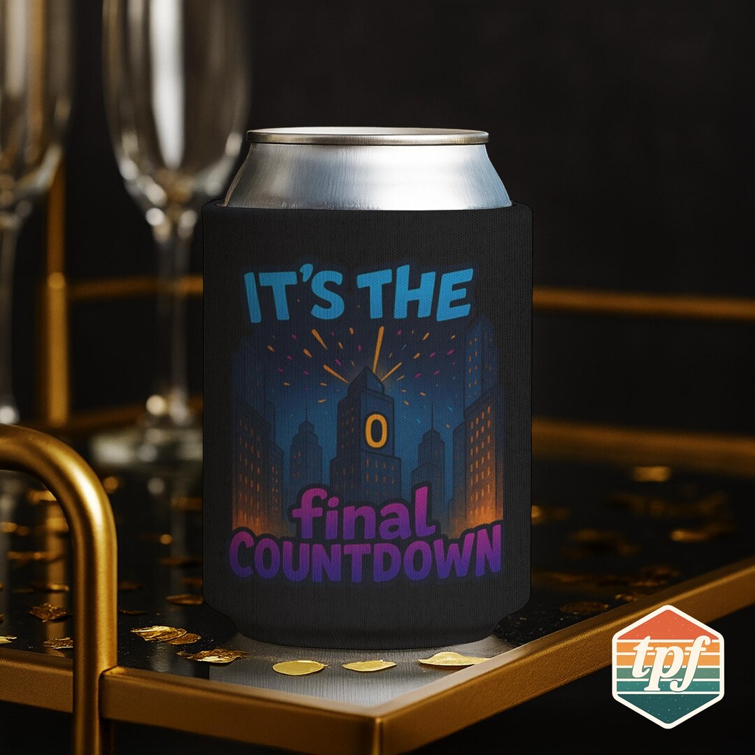 It's the Final Countdown Can Cooler, Neon Countdown Timer Drink Sleeve ...