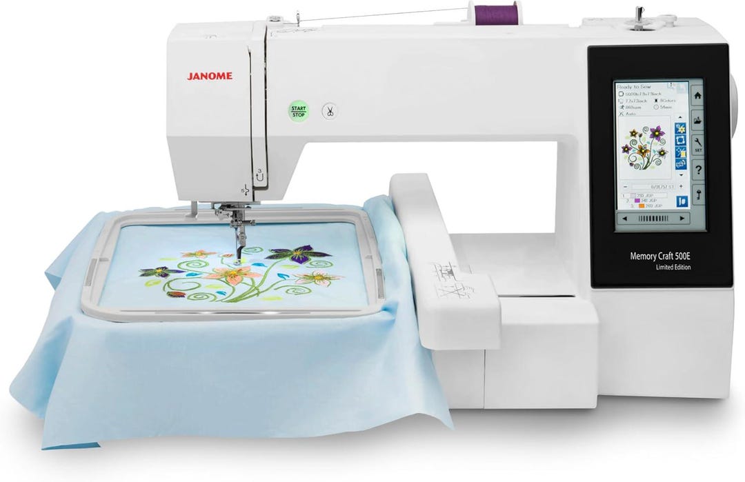 Janome Memory Craft 500e Limited Edition Embroidery Machine Bundle - Etsy