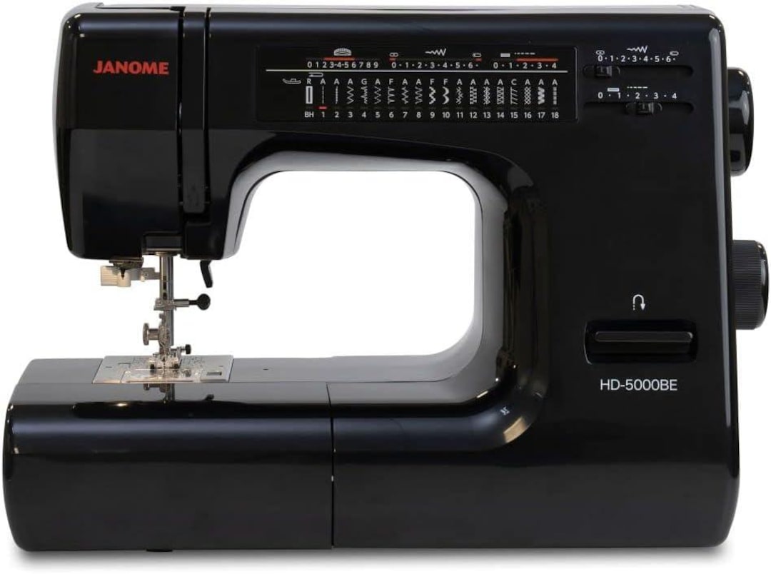 Janome HD5000 Black Edition Heavy Duty Sewing Machine With Bonus Quilt ...