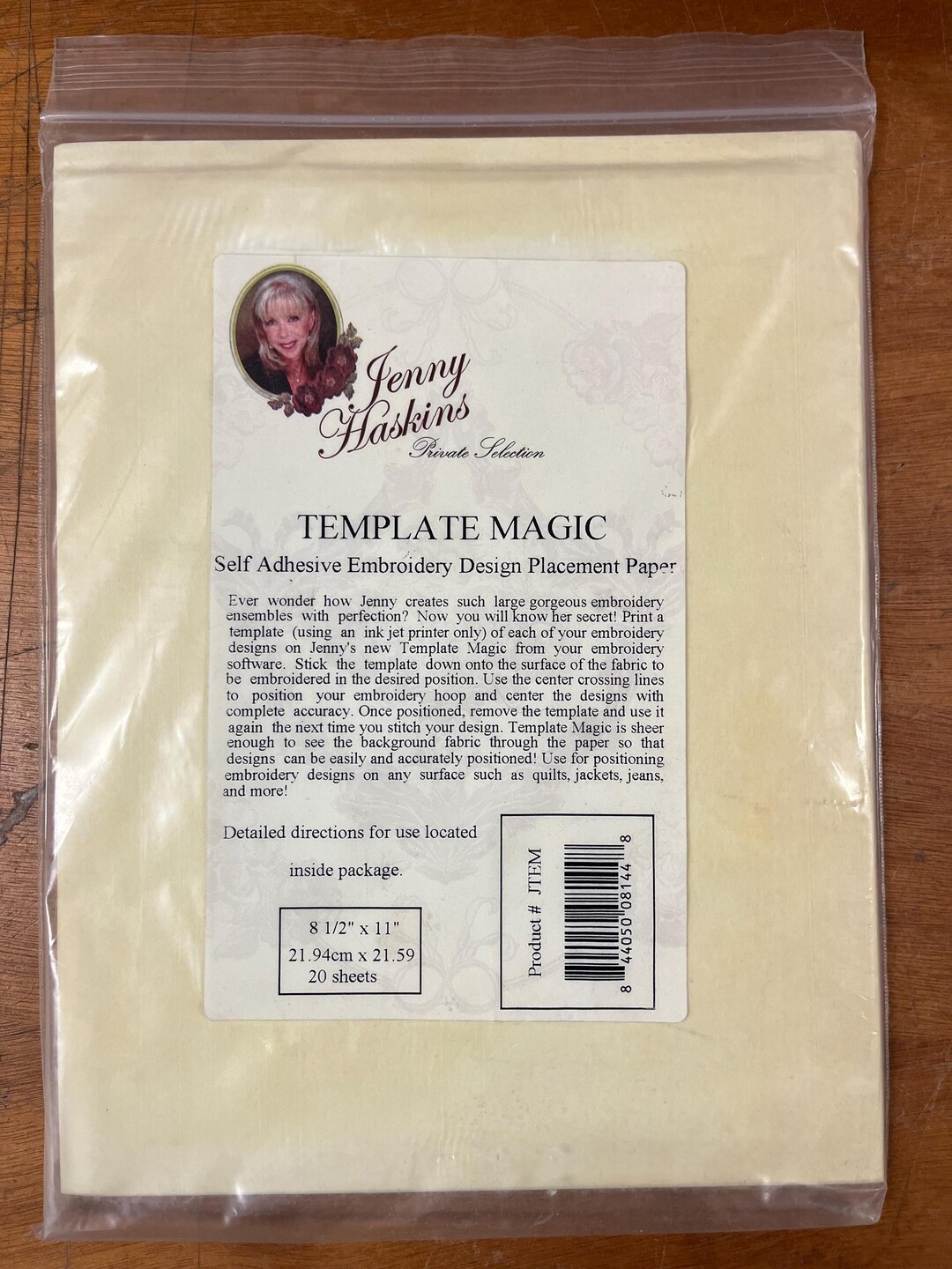 Jenny Haskins Template Magic Self Adhesive Embroidery Design Placement ...