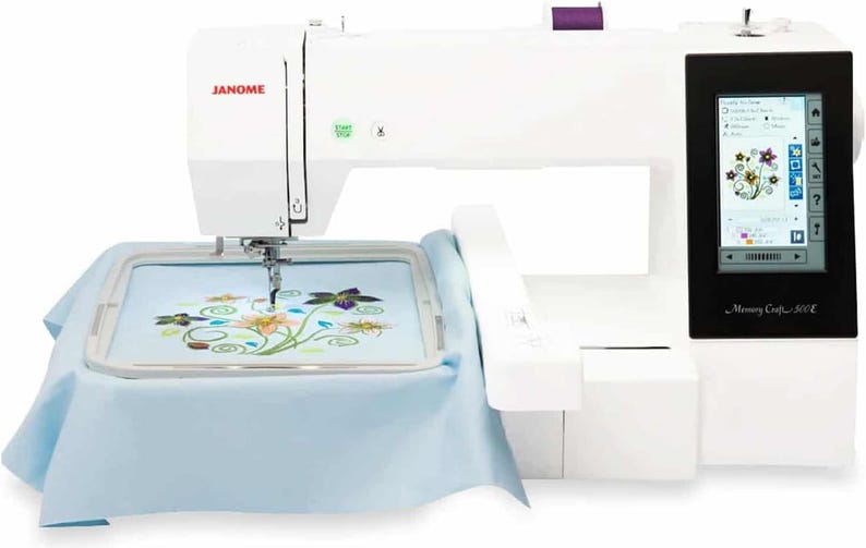 Janome Memory Craft 500E Embroidery Machine Bundle - Etsy