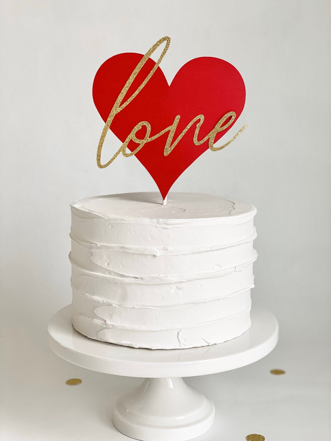 Heart Cake Topper, Sweetheart Cake Topper, Valentine’s Day Love Cake ...