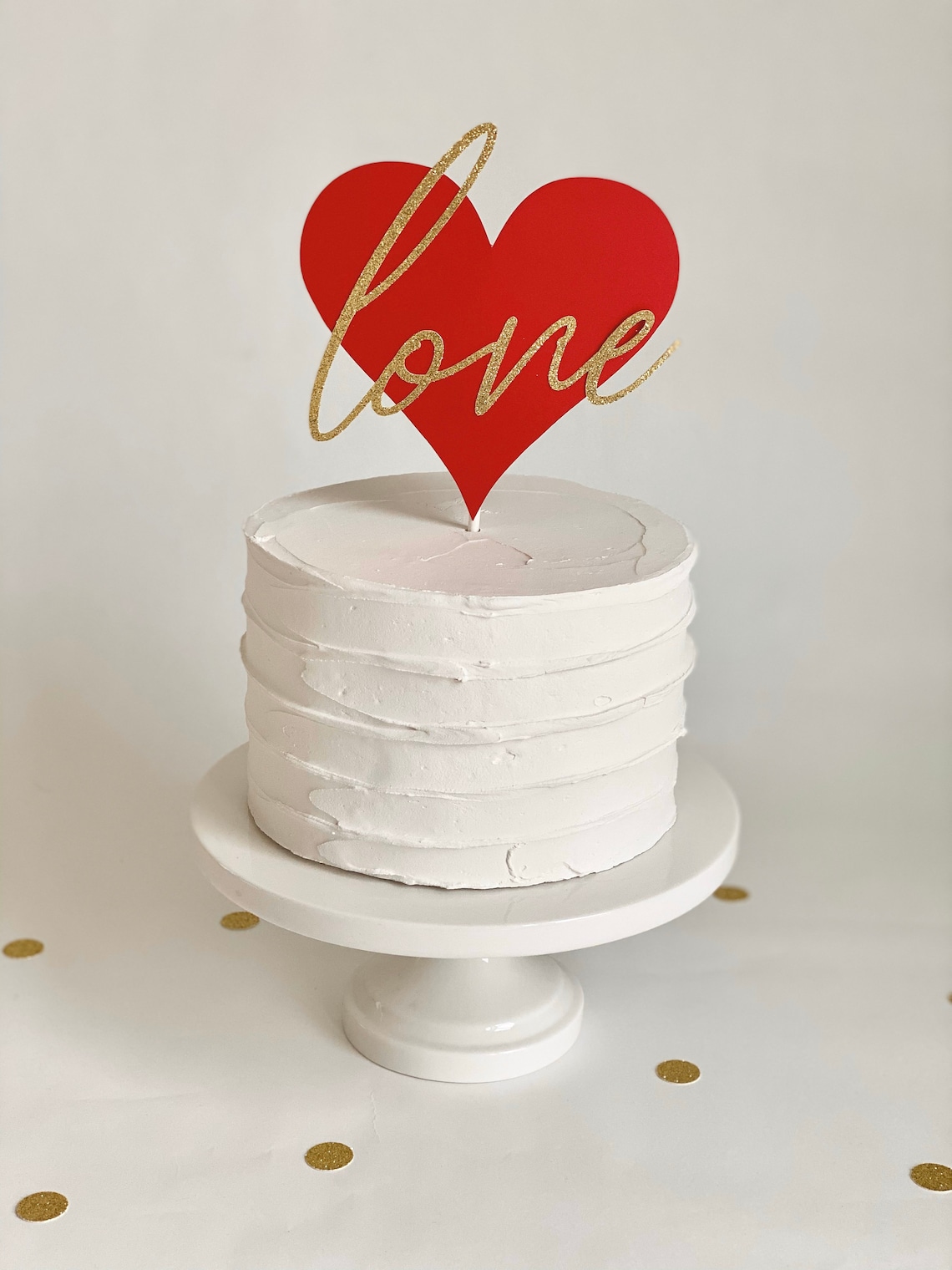 Topper de pastel de corazón topper de pastel de amor topper - Etsy España