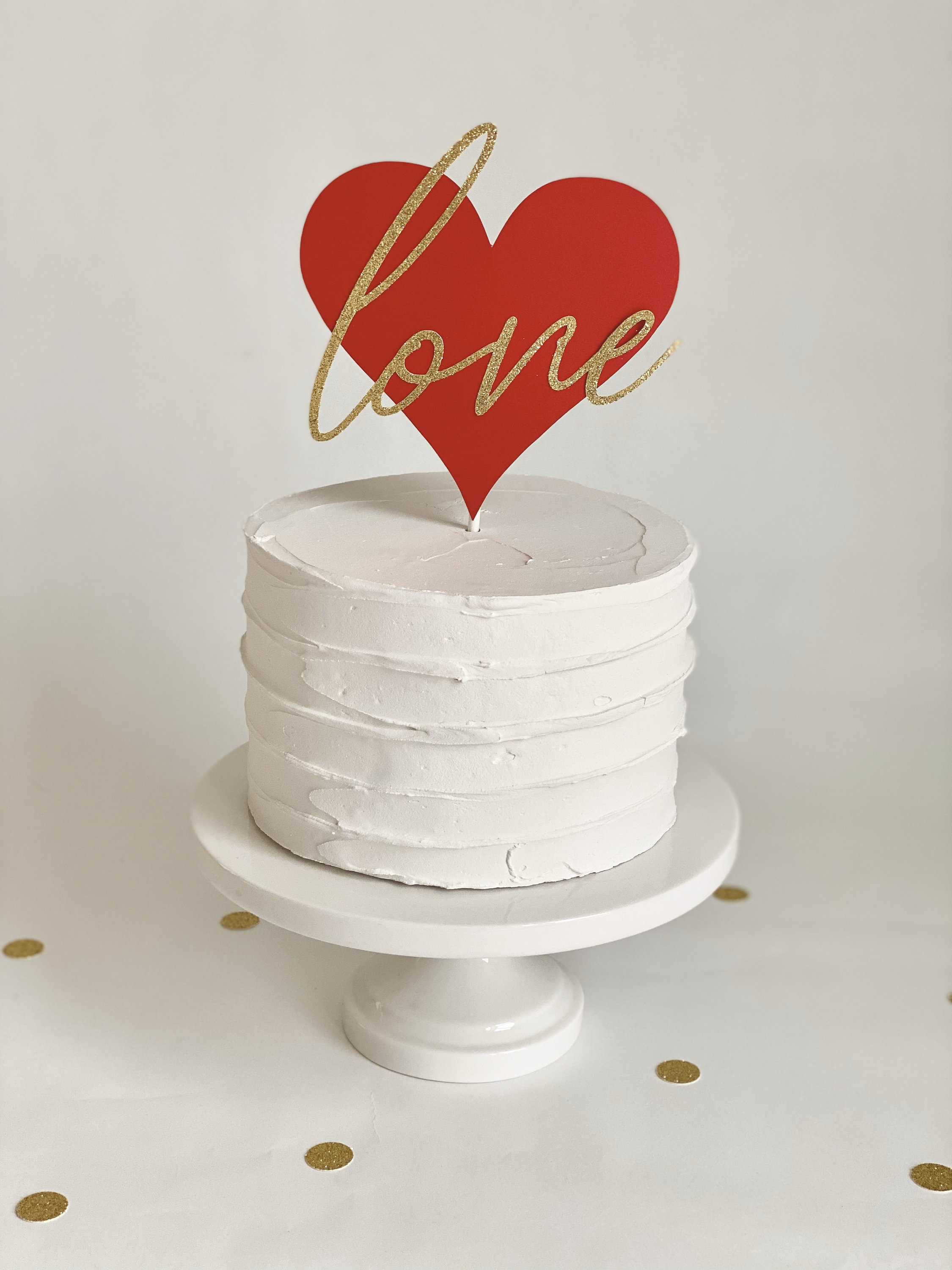 Topper de pastel de corazón topper de pastel de amor topper - Etsy España