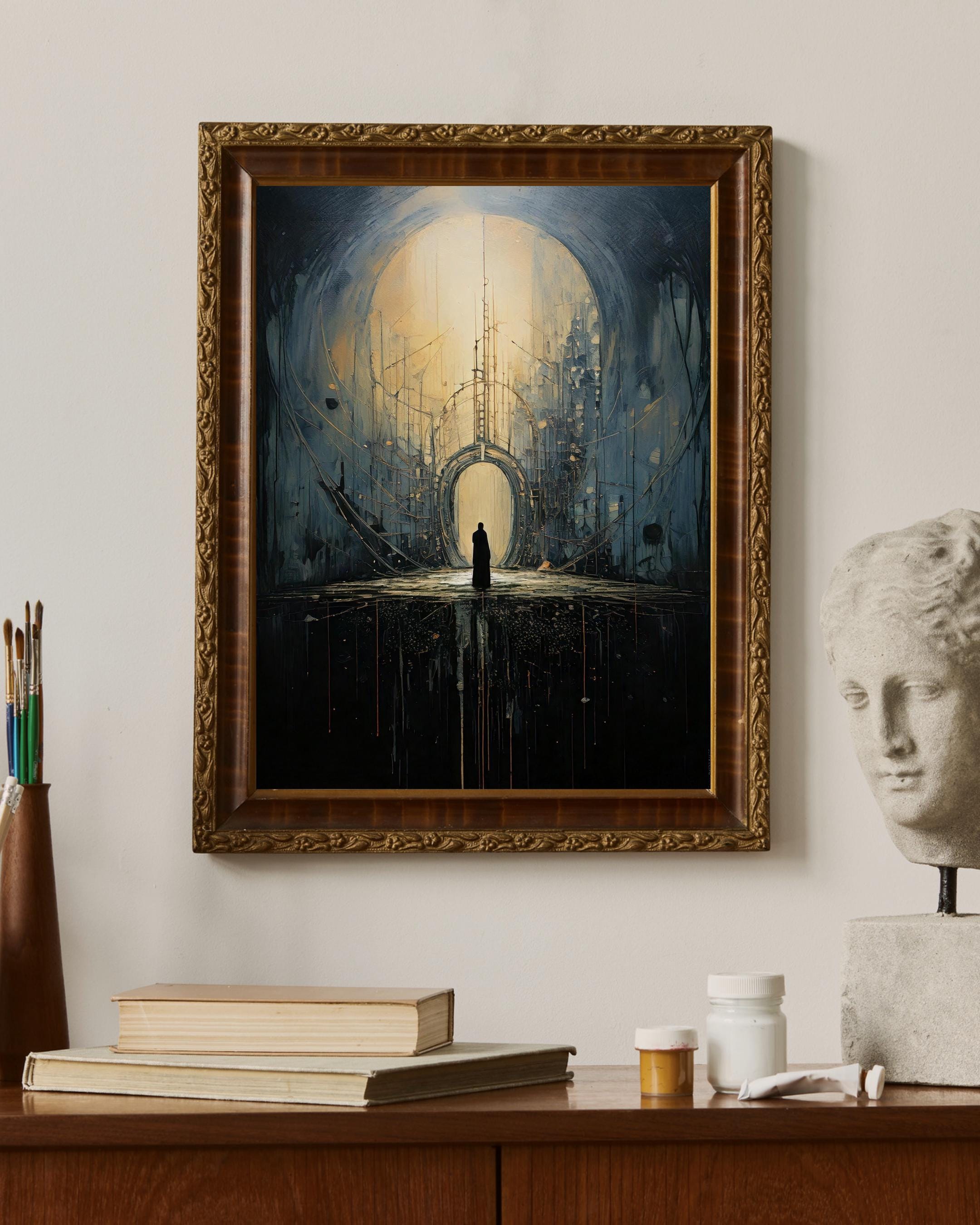 Dark Portal Print - Gothic Architecture Art, Modern Fantasy Wall Art ...