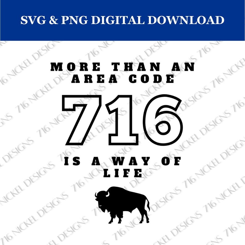 Buffalo Bills 716 Area Code SVG PNG - Etsy
