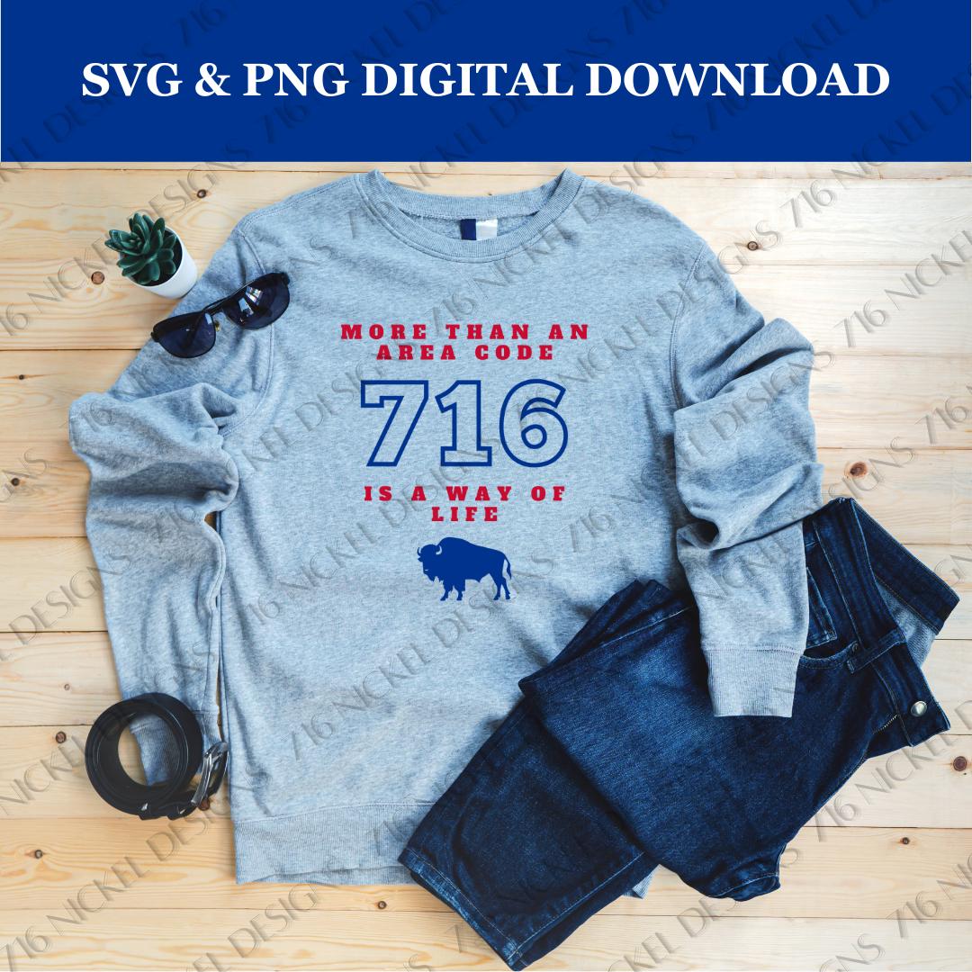 Buffalo Bills 716 Area Code SVG PNG - Etsy