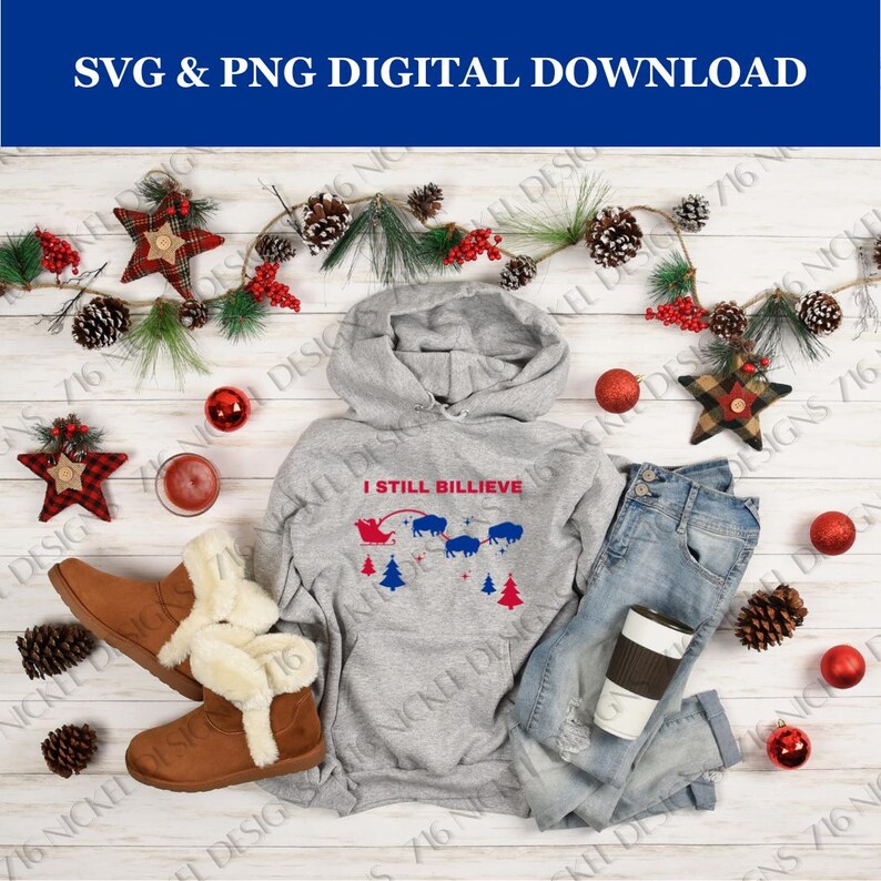 Buffalo Bills I Still Billieve Xmas SVG PNG - Etsy
