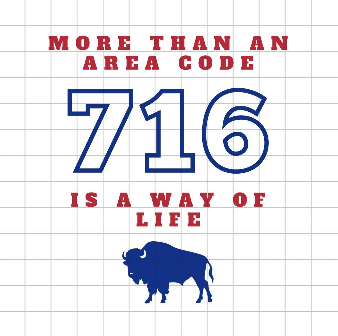 716 Area Code Buffalo Bills SVG PNG - Etsy
