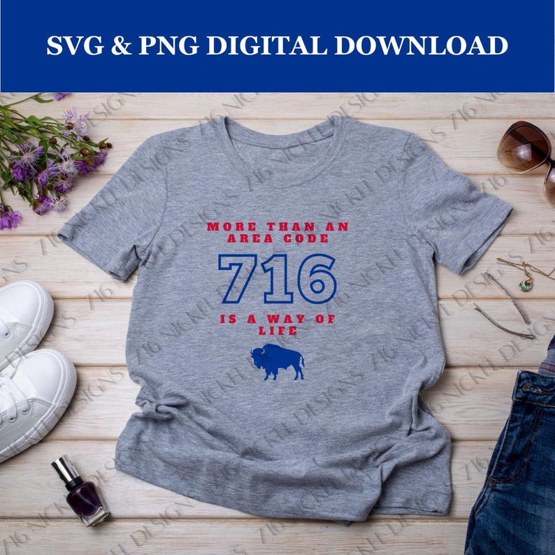 Buffalo Bills 716 Area Code SVG PNG - Etsy