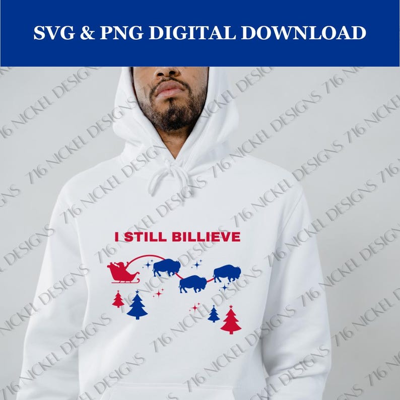 Buffalo Bills I Still Billieve Xmas SVG PNG - Etsy