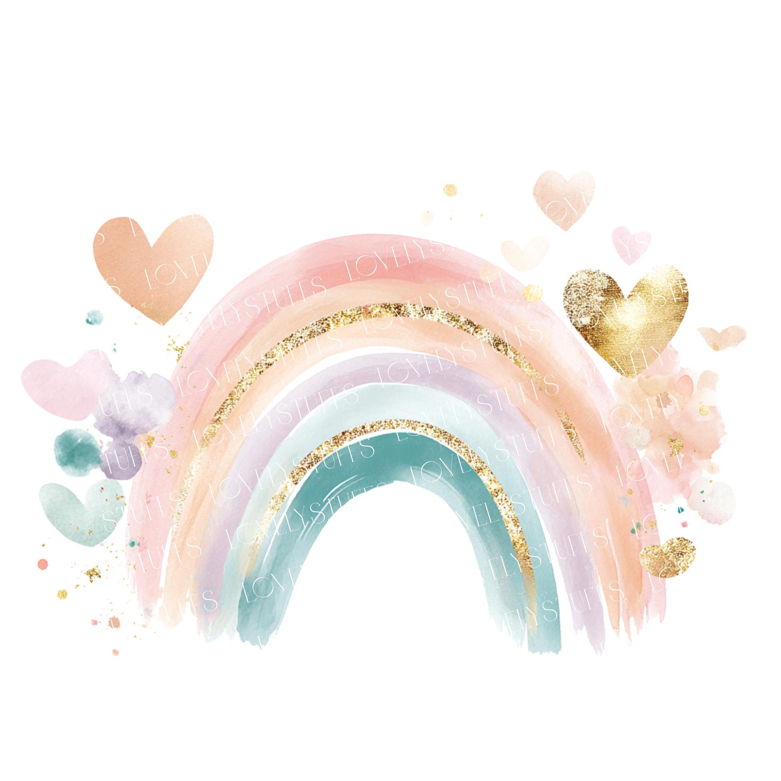 10 Pastel Rainbow Watercolor Clip Art, Soft Rainbow Clip Art Set ...