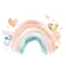 10 Pastel Rainbow Watercolor Clip Art, Soft Rainbow Clip Art Set ...