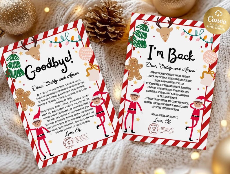 Editable Elf Arrival Letter, Elf Welcome Christmas, Elf I'm Back ...