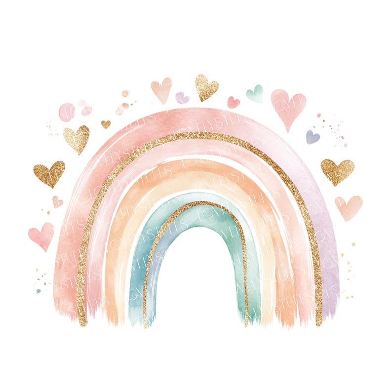 10 Pastel Rainbow Watercolor Clip Art, Soft Rainbow Clip Art Set ...