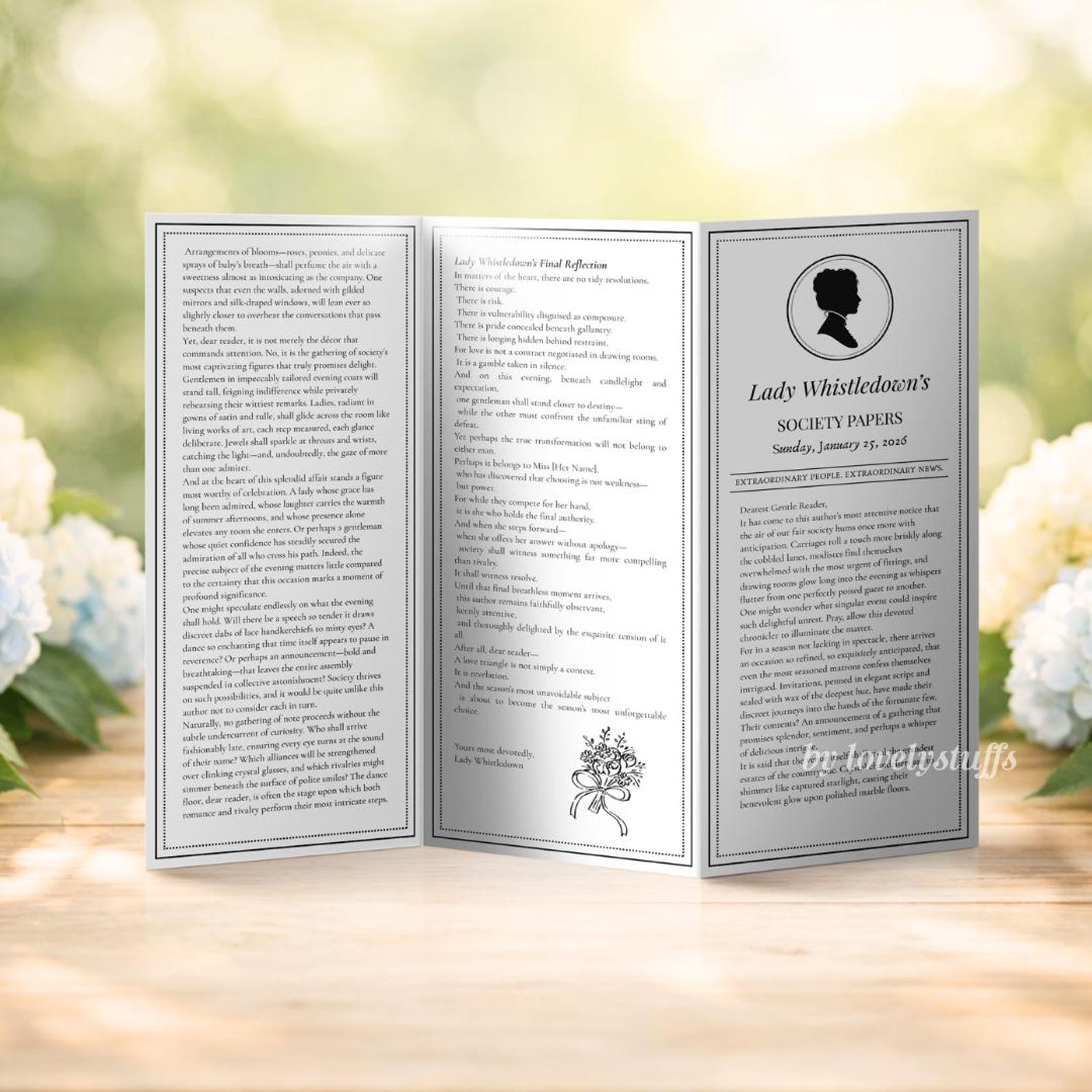 Editable Lady Whistledown Canva Template. - Etsy