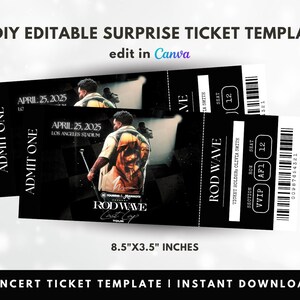 Personalized Rod Wave Last Lap Tour Concert Ticket, Surprise Gift ...