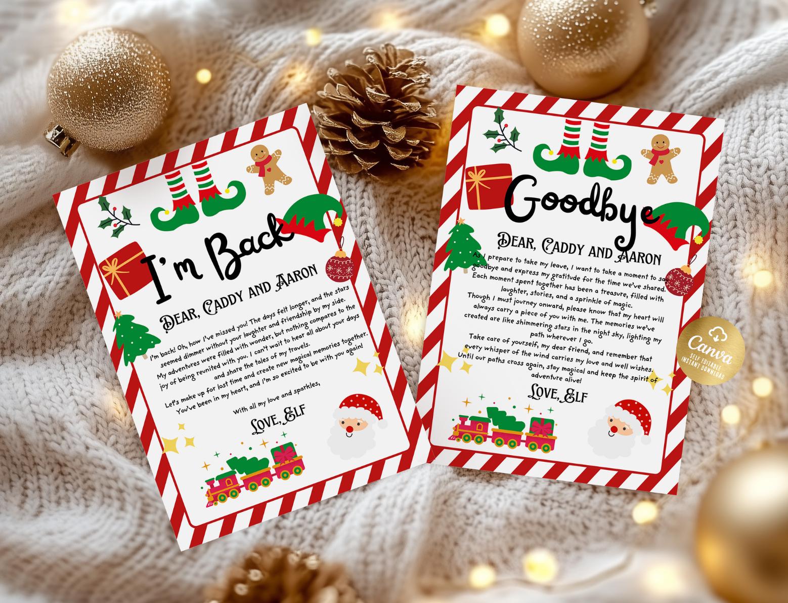Editable Elf Arrival Letter, Elf Welcome Christmas, Elf I'm Back ...
