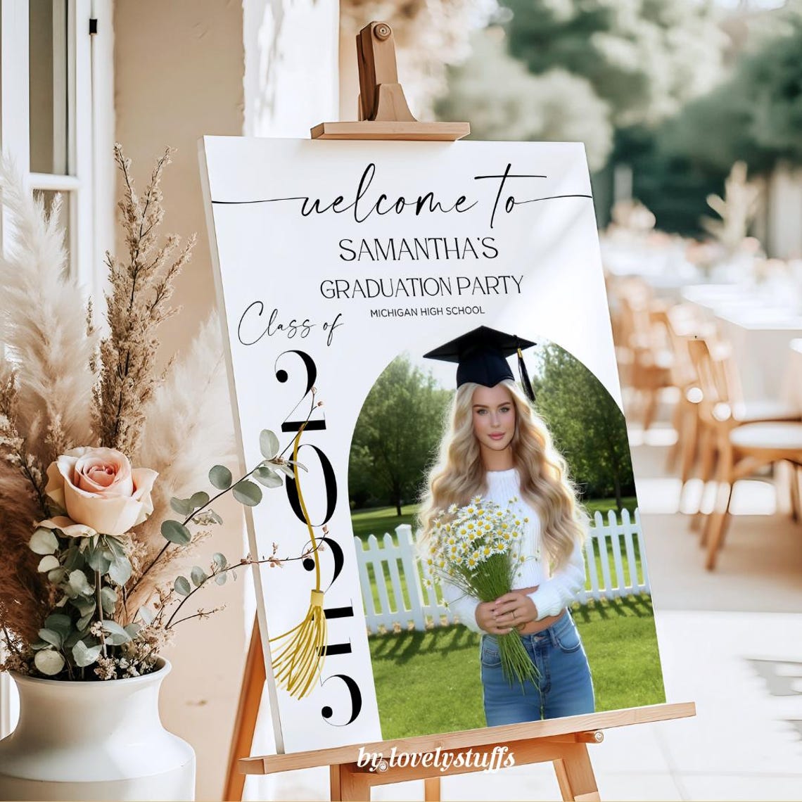 Graduation Party Welcome Board, Personalized Canva Template (digital ...