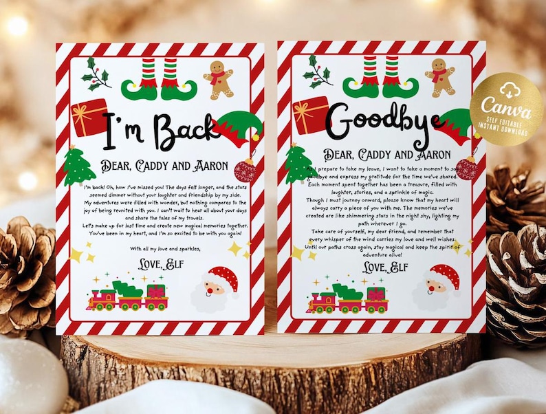 Editable Elf Arrival Letter, Elf Welcome Christmas, Elf I'm Back ...