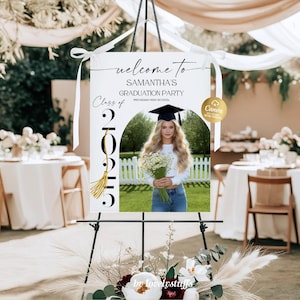 Graduation Party Welcome Board, Personalized Canva Template (digital ...