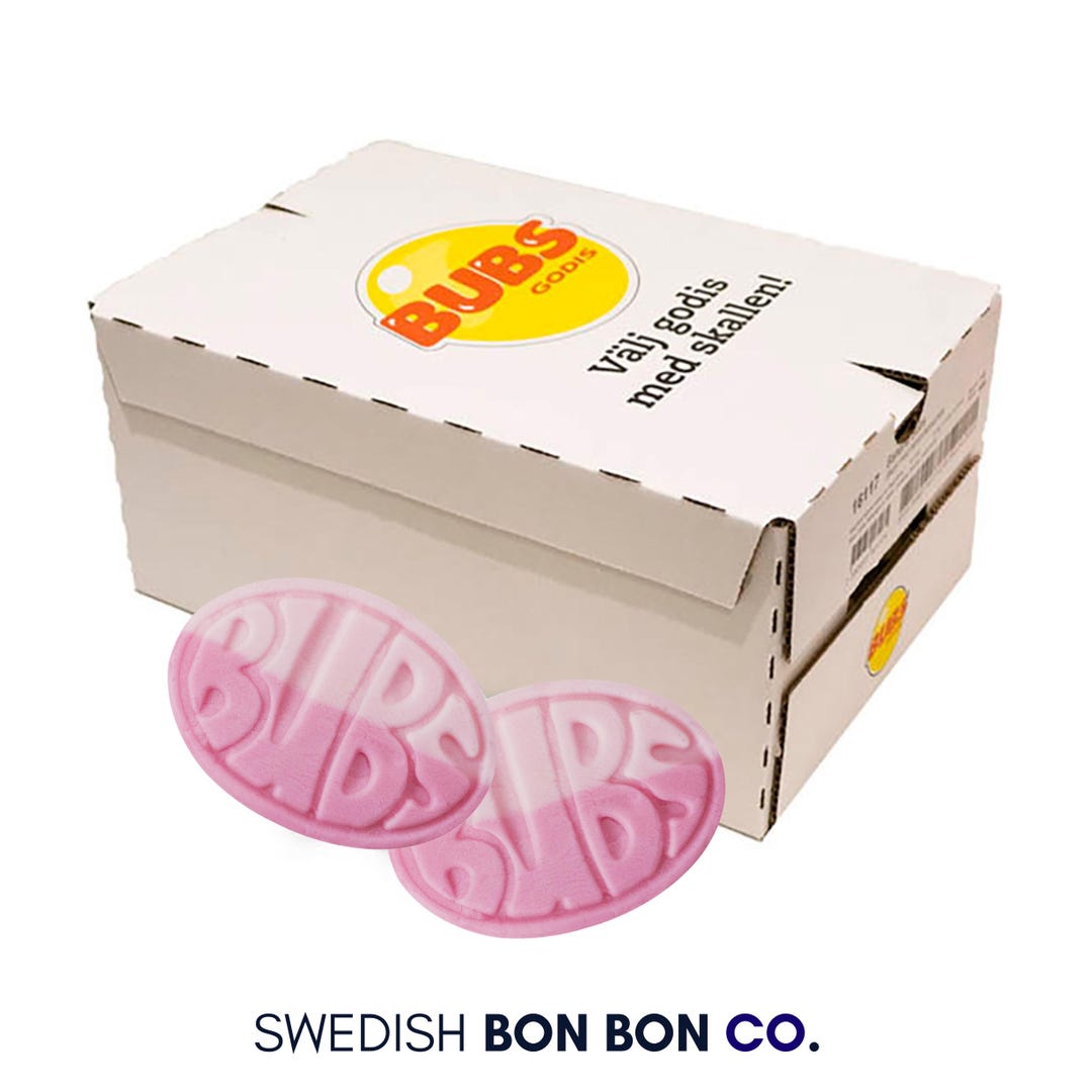 Bubs Strawberry Pomegranate Ovals, Swedish Bubs Natural Vegan Candy ...