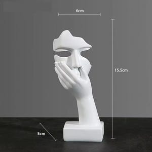 Resin Abstract Mask Statues | European Miniature Figurines for Home ...