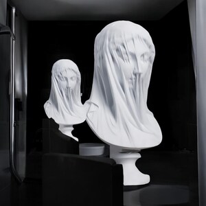 Veiled Lady Bust Greek Goddess Statue Classic Roman Mythology Sculpture for Elegant Home Decor ...
