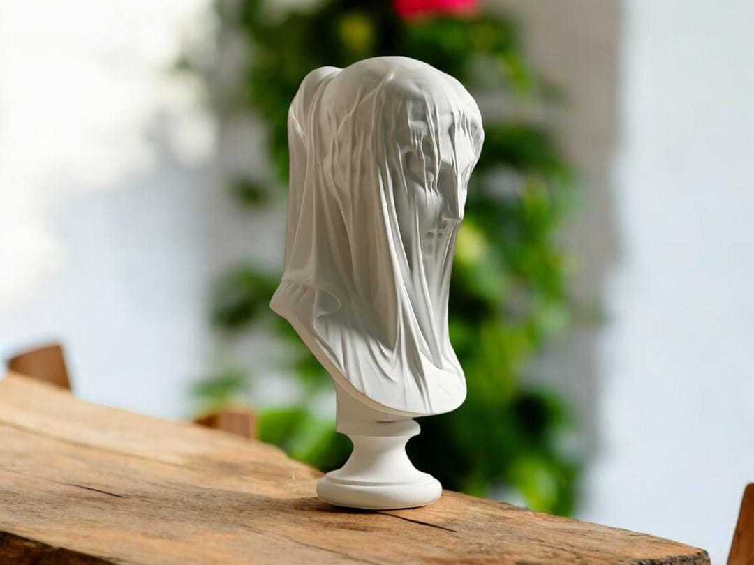 Veiled Lady Bust Greek Goddess Statue Classic Roman Mythology Sculpture ...