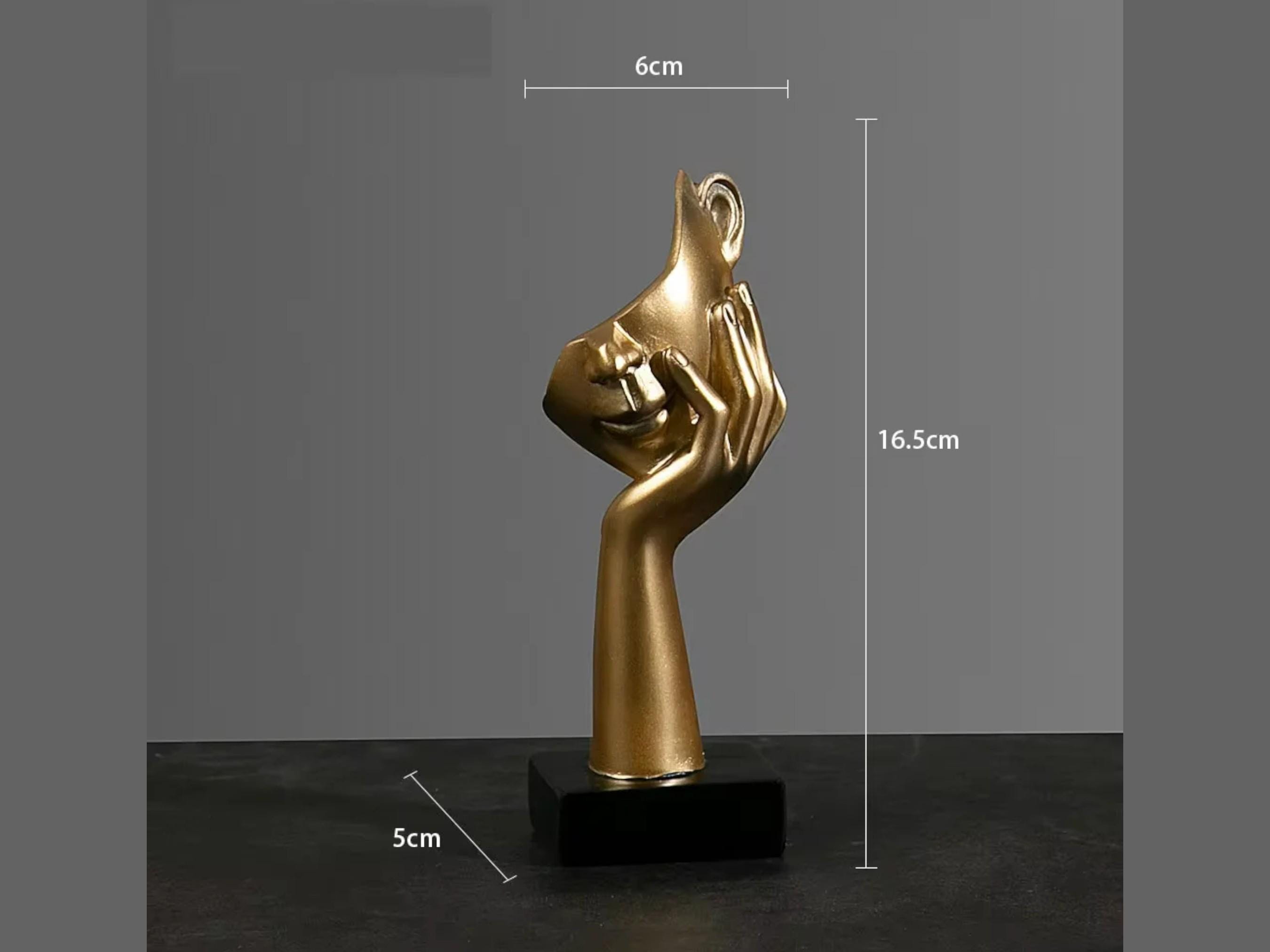Resin Abstract Mask Statues | European Miniature Figurines for Home ...
