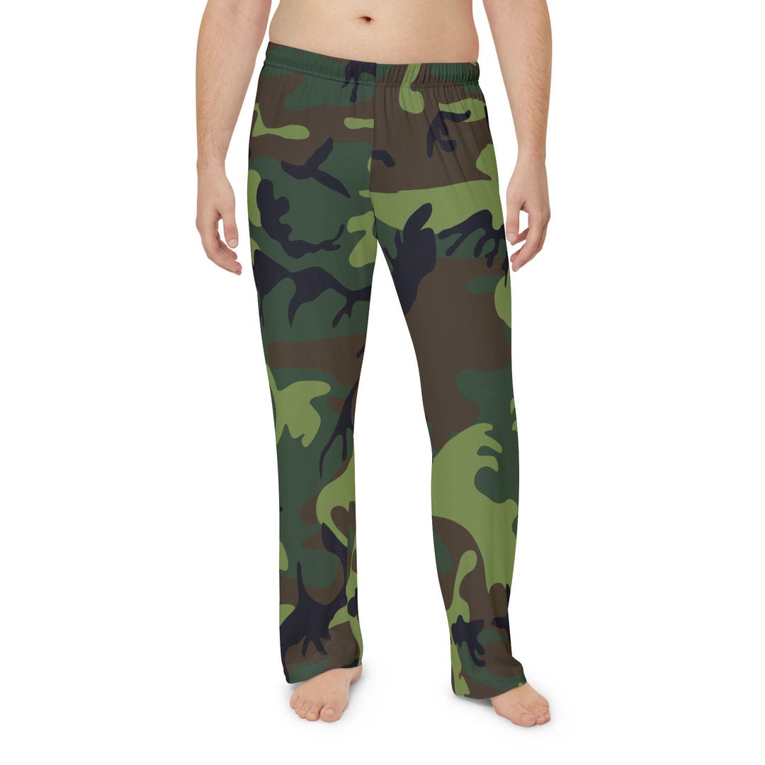 Men's Pajama Pants Woodland Camo - Etsy