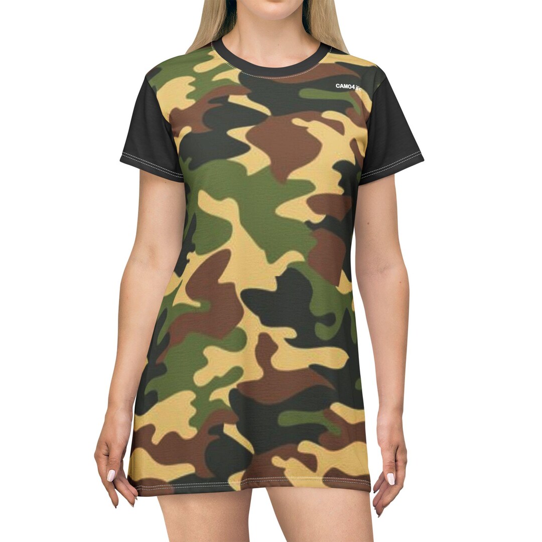 T-shirt Dress DPM Camo Black - Etsy